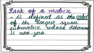 Rank of a matrix:::Definition | PDF