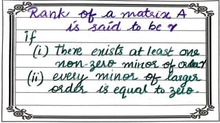 Rank of a matrix:::Definition | PDF
