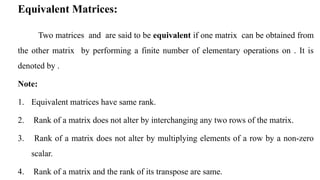 Rank of a Matrix in Echelon Form with an example.pptx