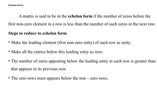 Rank of a Matrix in Echelon Form with an example.pptx