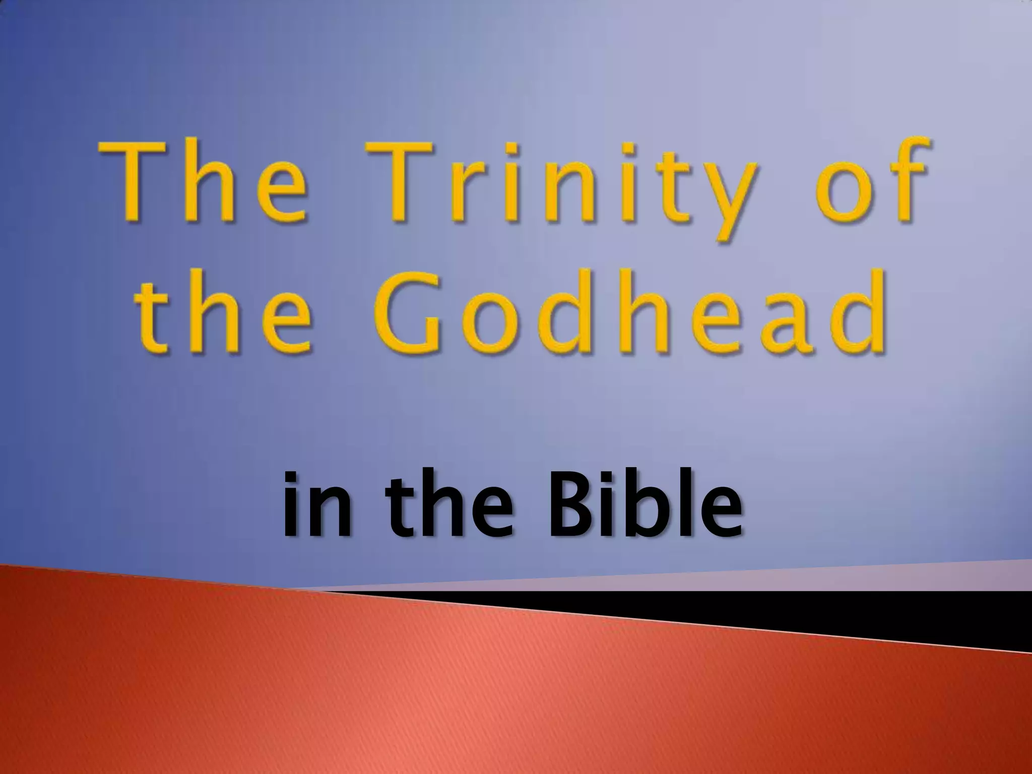 Ranko Stefanovic - The trinity of the godhead | PPTX