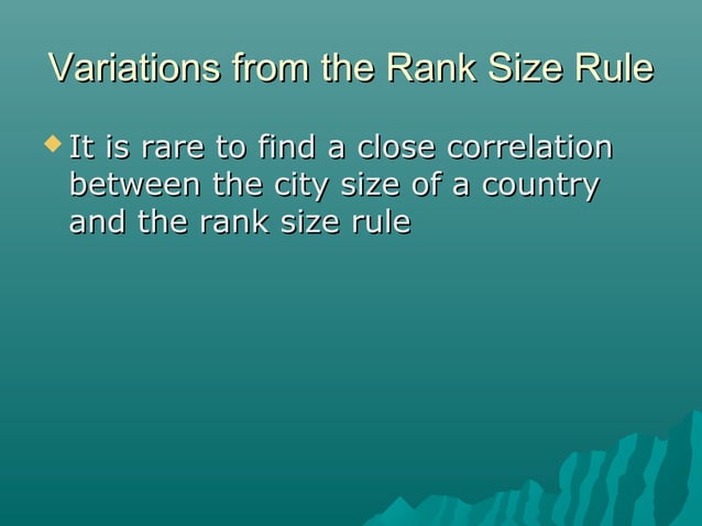 Rank size rule | PPS