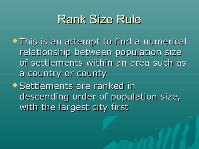 Rank size rule