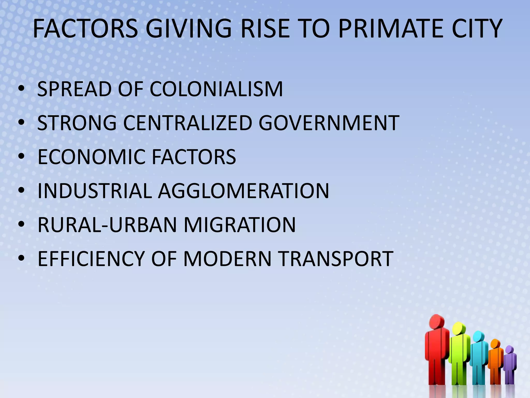 Rank size rule and primate city concept | PPTX