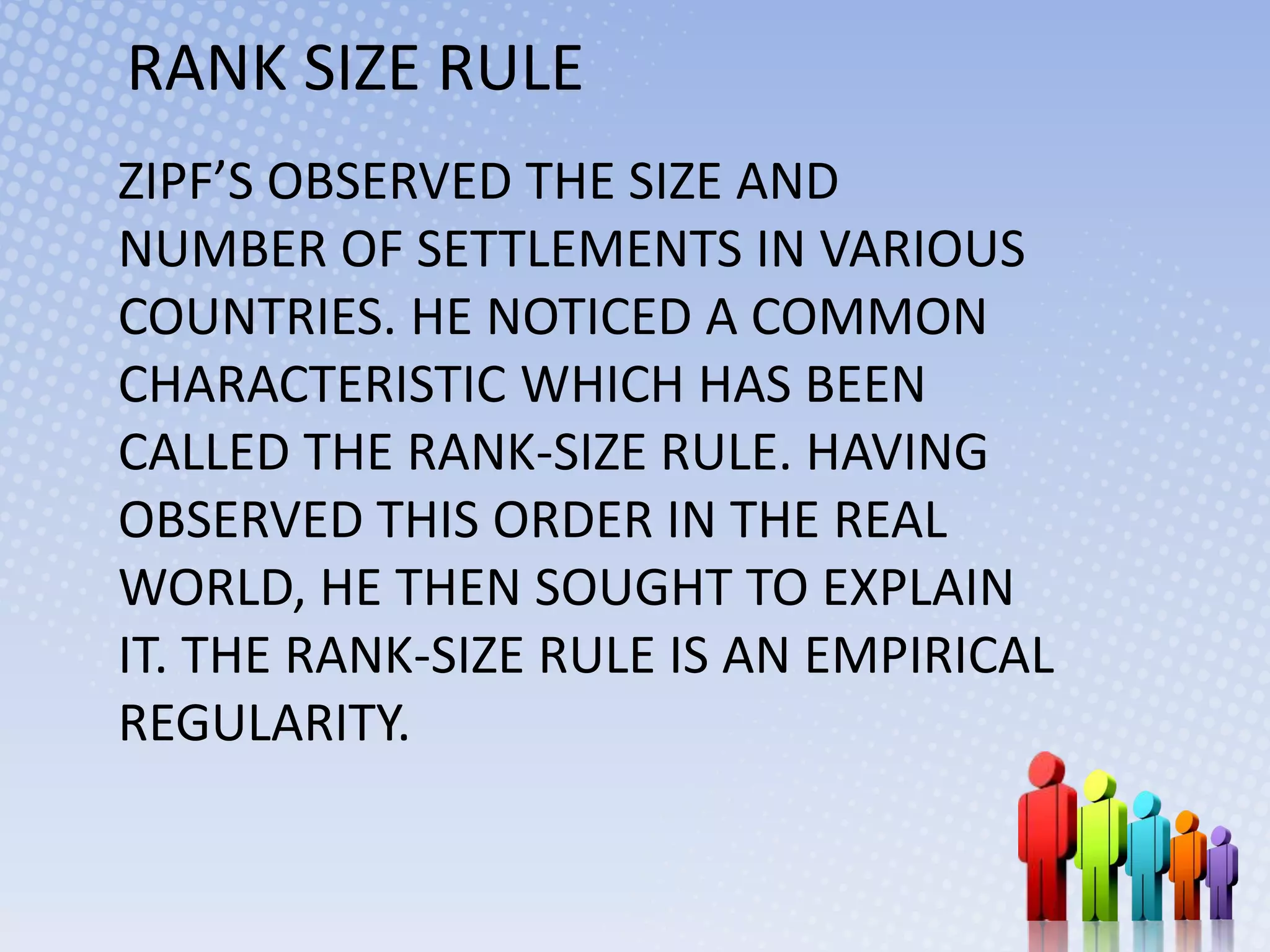 Rank size rule and primate city concept | PPTX