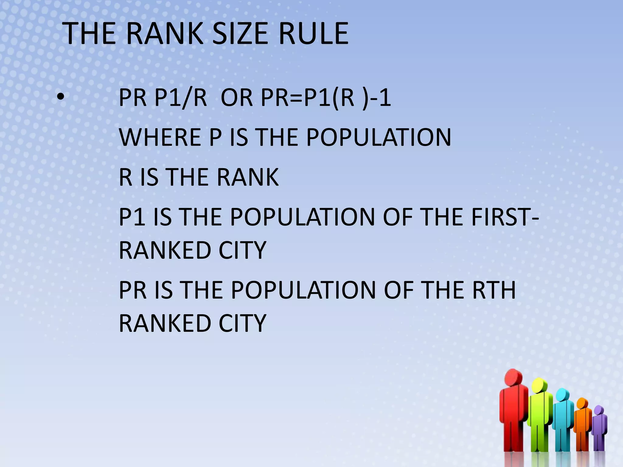 Rank size rule and primate city concept | PPTX