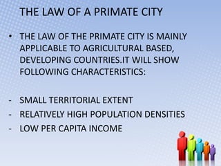 Rank size rule and primate city concept | PPTX