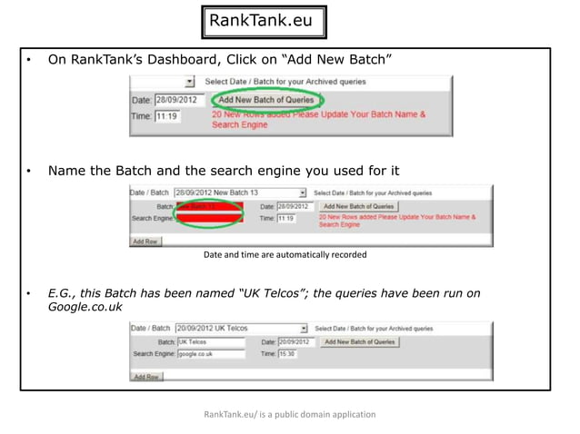 RankTank tutorial (ranktank.eu/) | PPT