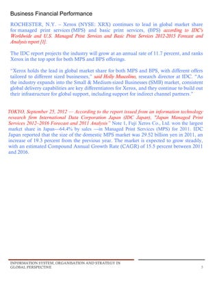 Rank xerox business performance-from 2006 to 2015 | PDF