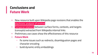 Diachronic analysis of entities by exploiting wikipedia page revisions | PPT