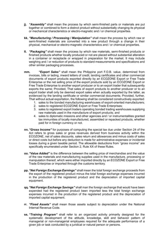 RA No. 7916 "The Special Economic Zones Act of 1995"- Implementing ...