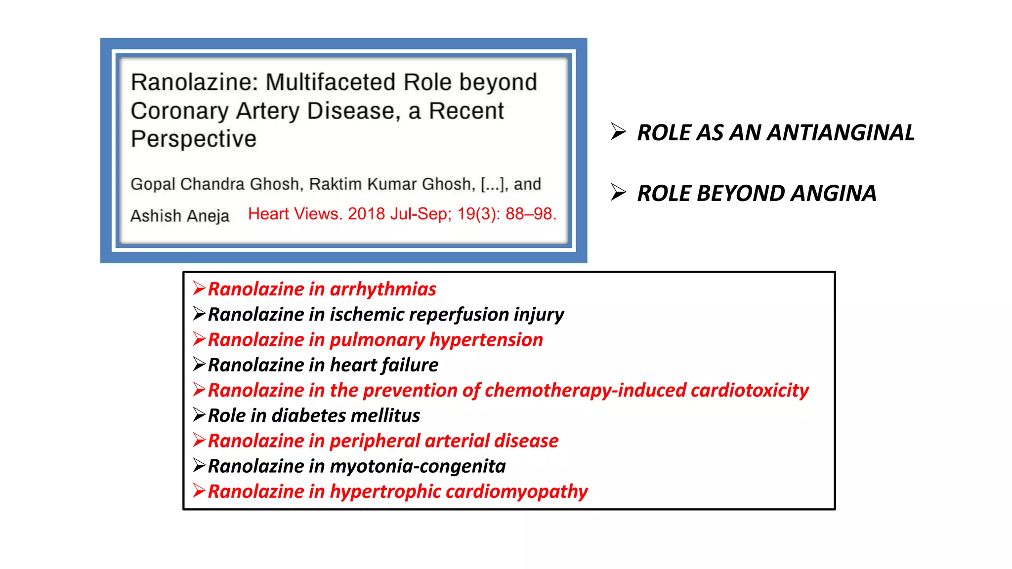 Drug Treatment of Chronic Coronary Syndrome: Focus Issue on Ranolazine ...