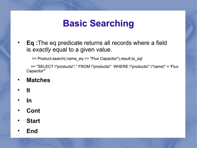 Ransack ruby on rails - HuanND | PPT