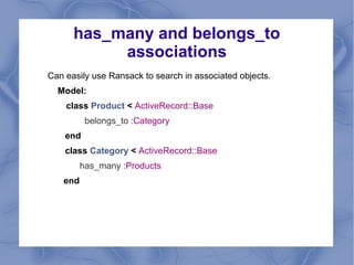 Ransack ruby on rails - HuanND | PPT