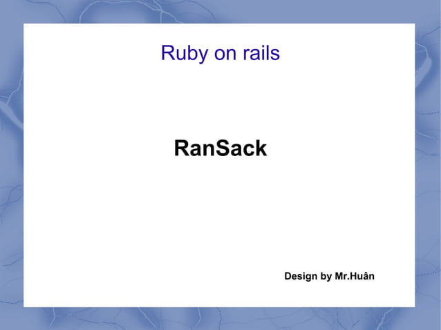 Ransack ruby on rails - HuanND