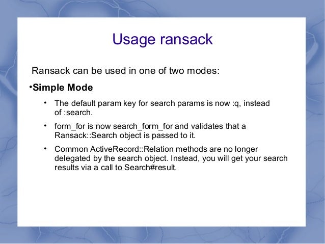 Ransack ruby on rails - HuanND