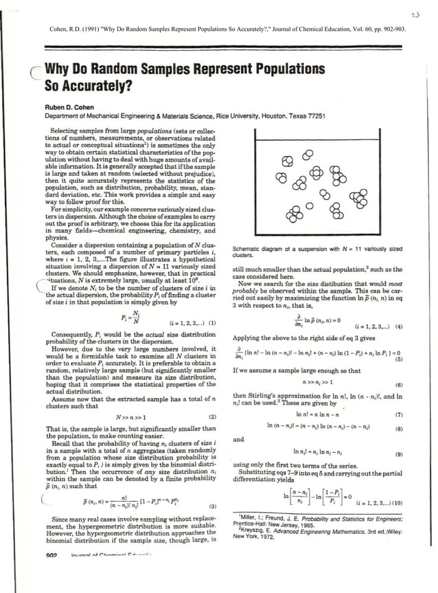 Random Samples & Populations | PDF