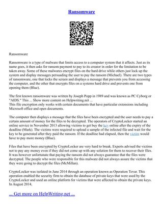 Ransomware | PDF