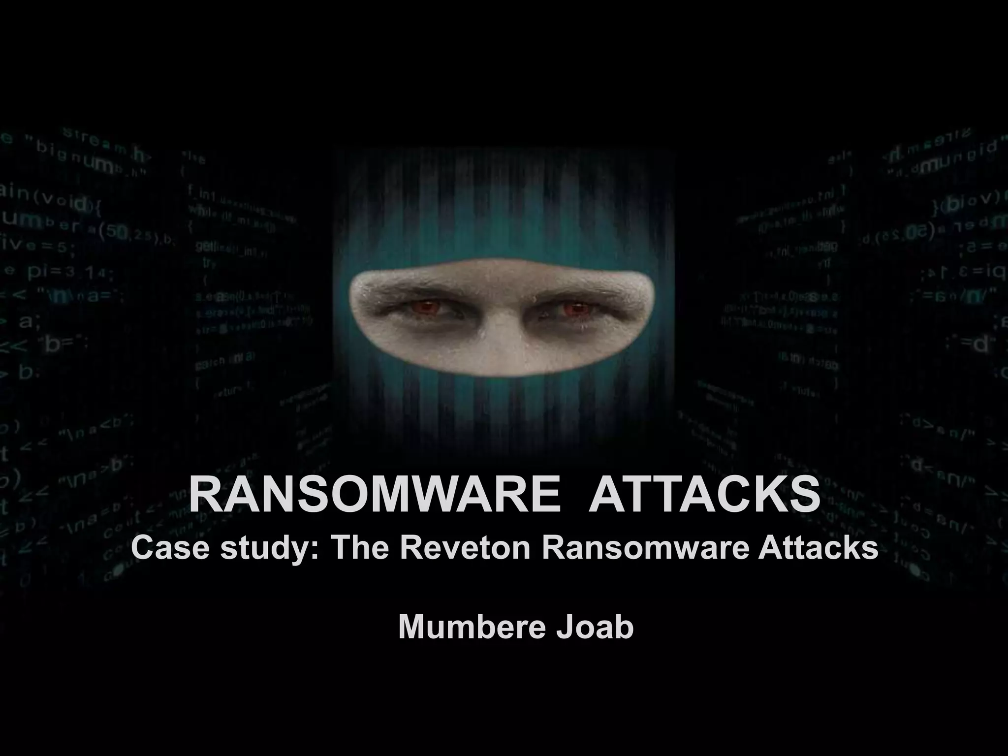 Ransomware attacks reveton | PPTX