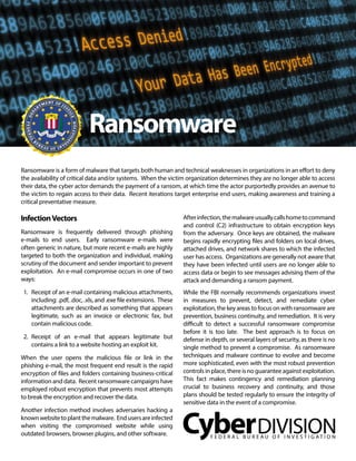 FBI Ransomware Report | PDF