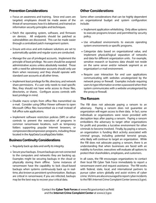 FBI Ransomware Report | PDF