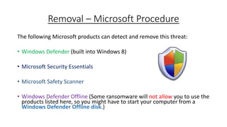 ransomware presentation in detail explaination | PPTX