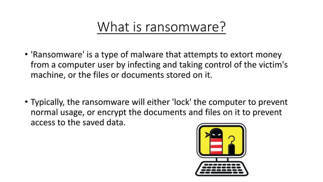 ransomware presentation in detail explaination | PPT