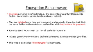 ransomware presentation in detail explaination | PPT