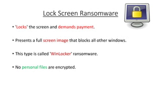 ransomware presentation in detail explaination | PPT