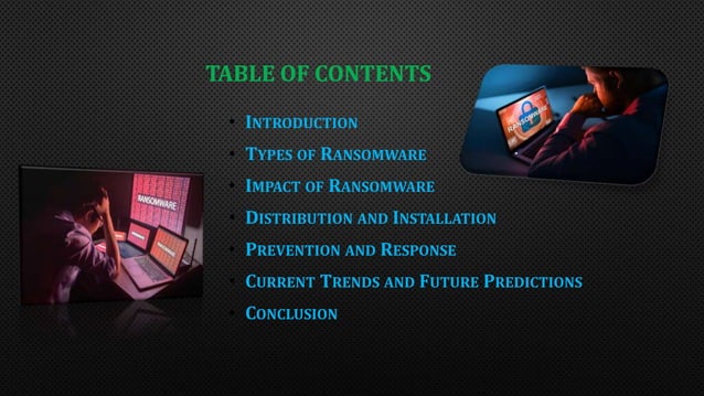Ransomware Presentation.pptx | Information and Network Security | Computing
