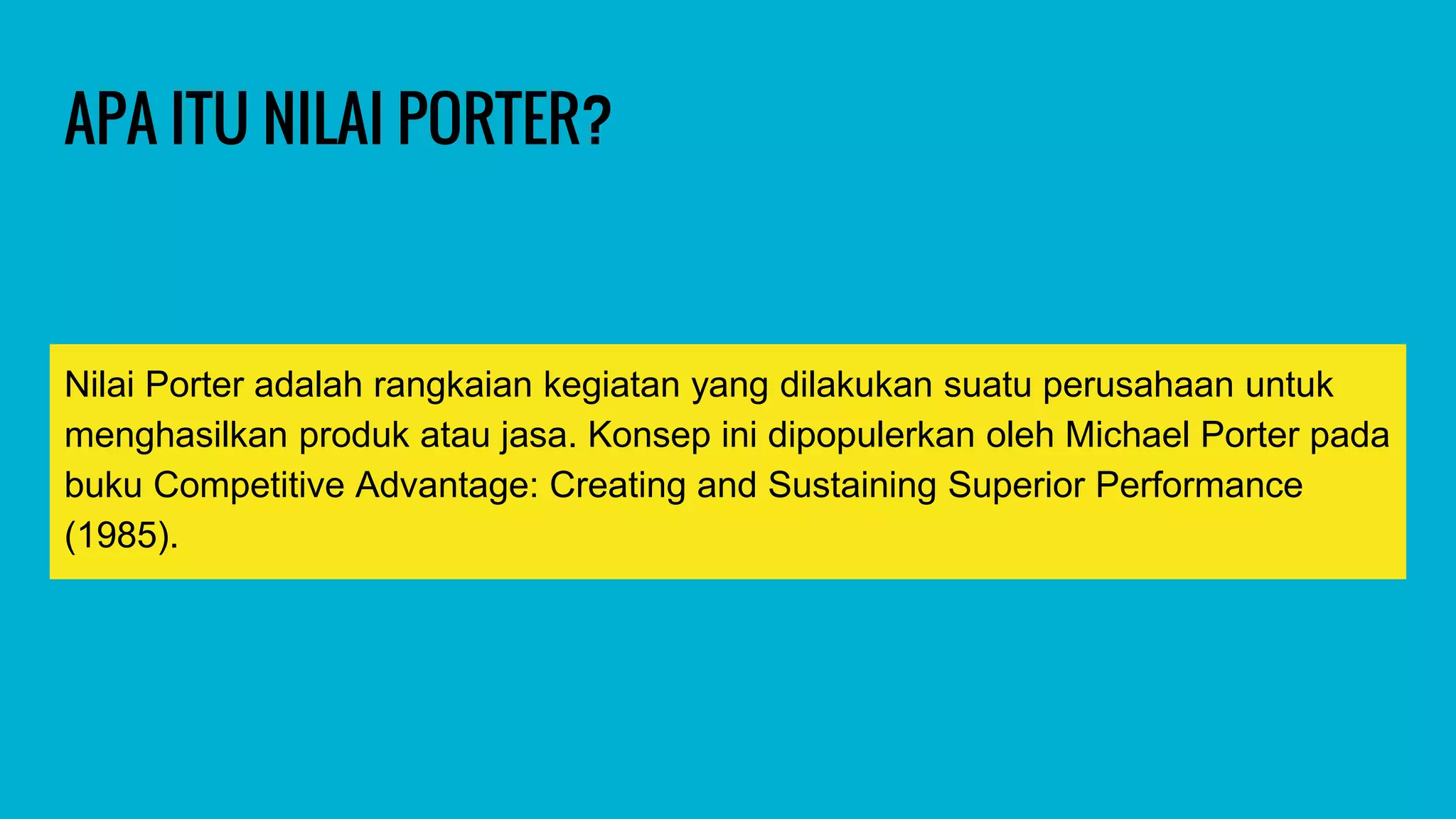 Rantai nilai porter | PPTX