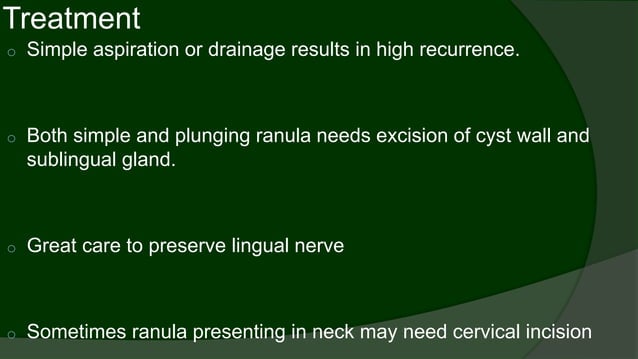 Ranula | PPTX | Ear, Nose and Throat Conditions | Diseases and Conditions