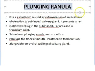 Ranula and plunging ranula | PPTX