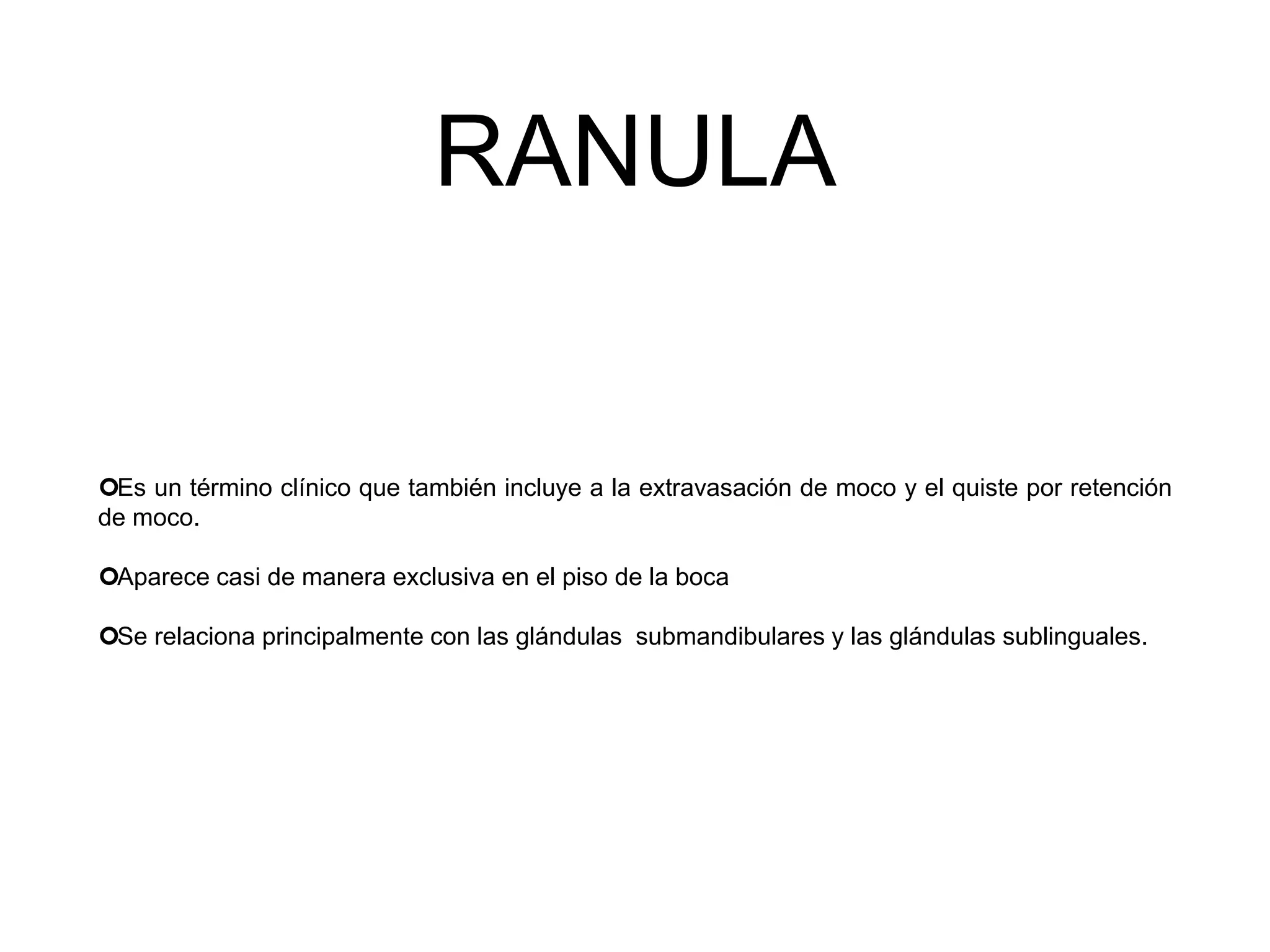 Ranula y mucocele PPT | PPT | Descarga Gratuita