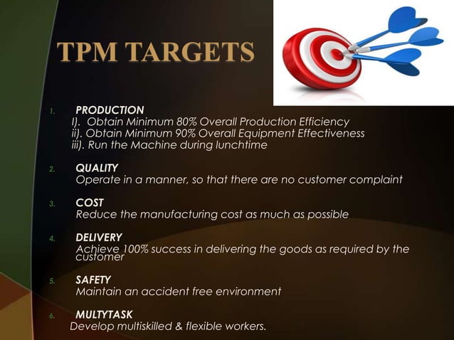 Total productive maintenance (tpm) | PPTX | Business | Business and Finance