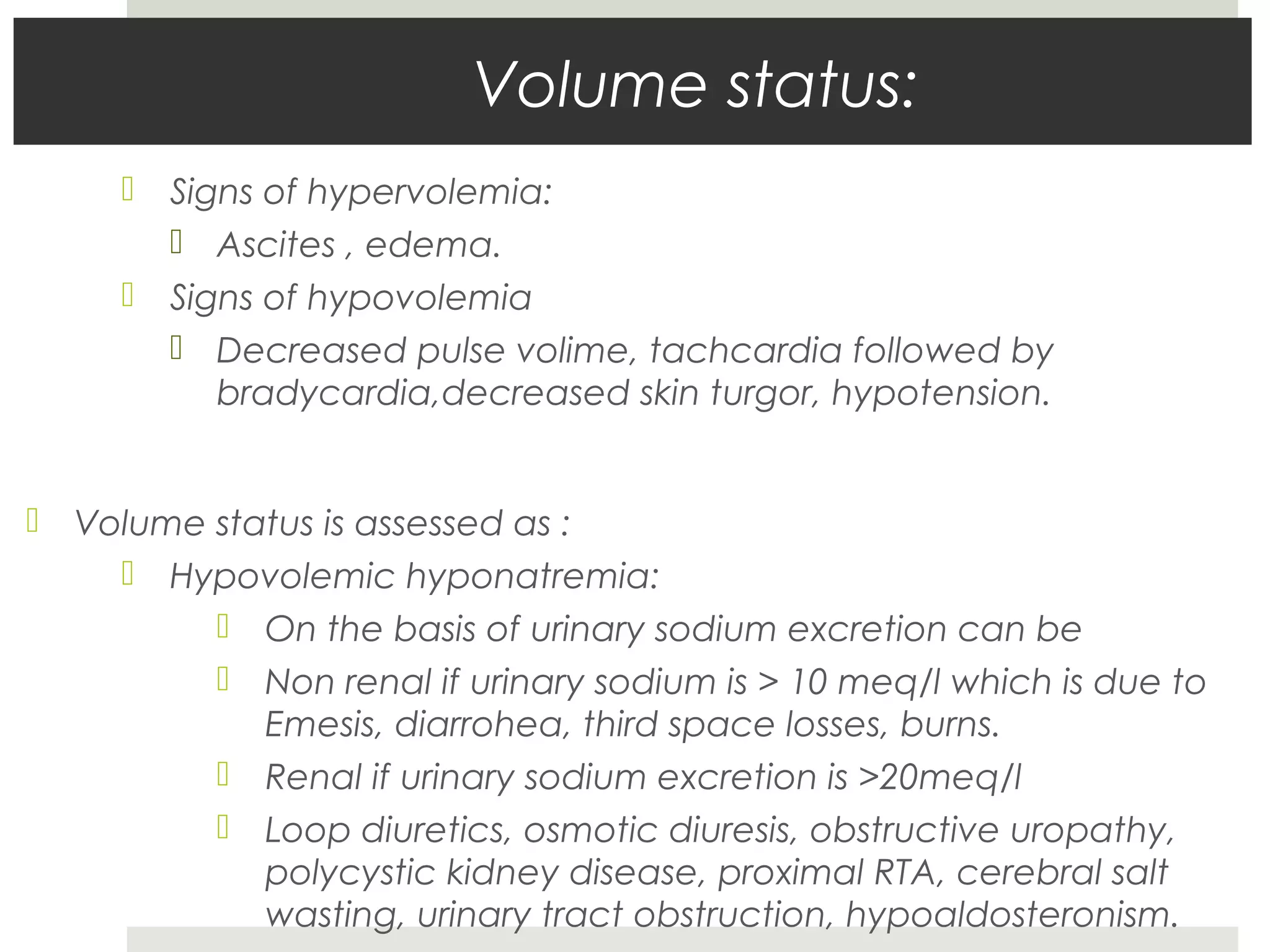 approach to hyponatremia in children | PPT