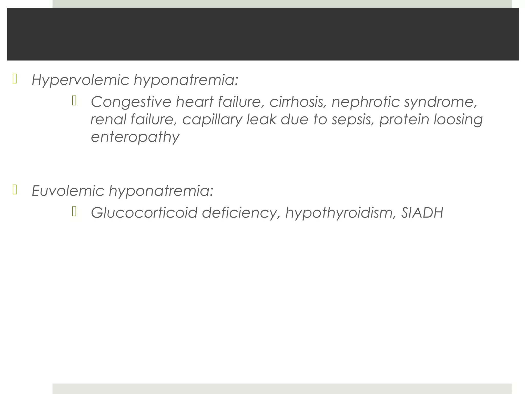 approach to hyponatremia in children | PPT