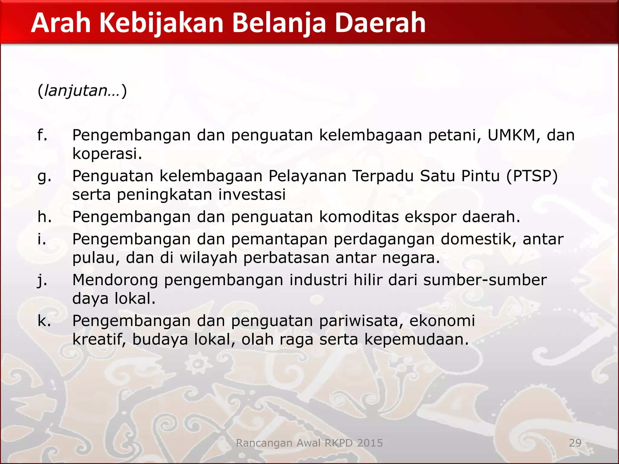 Ranwal RKPD Kalbar Tahun 2015 dan Rencana Kerja Penyusunan RKPD T.A ...