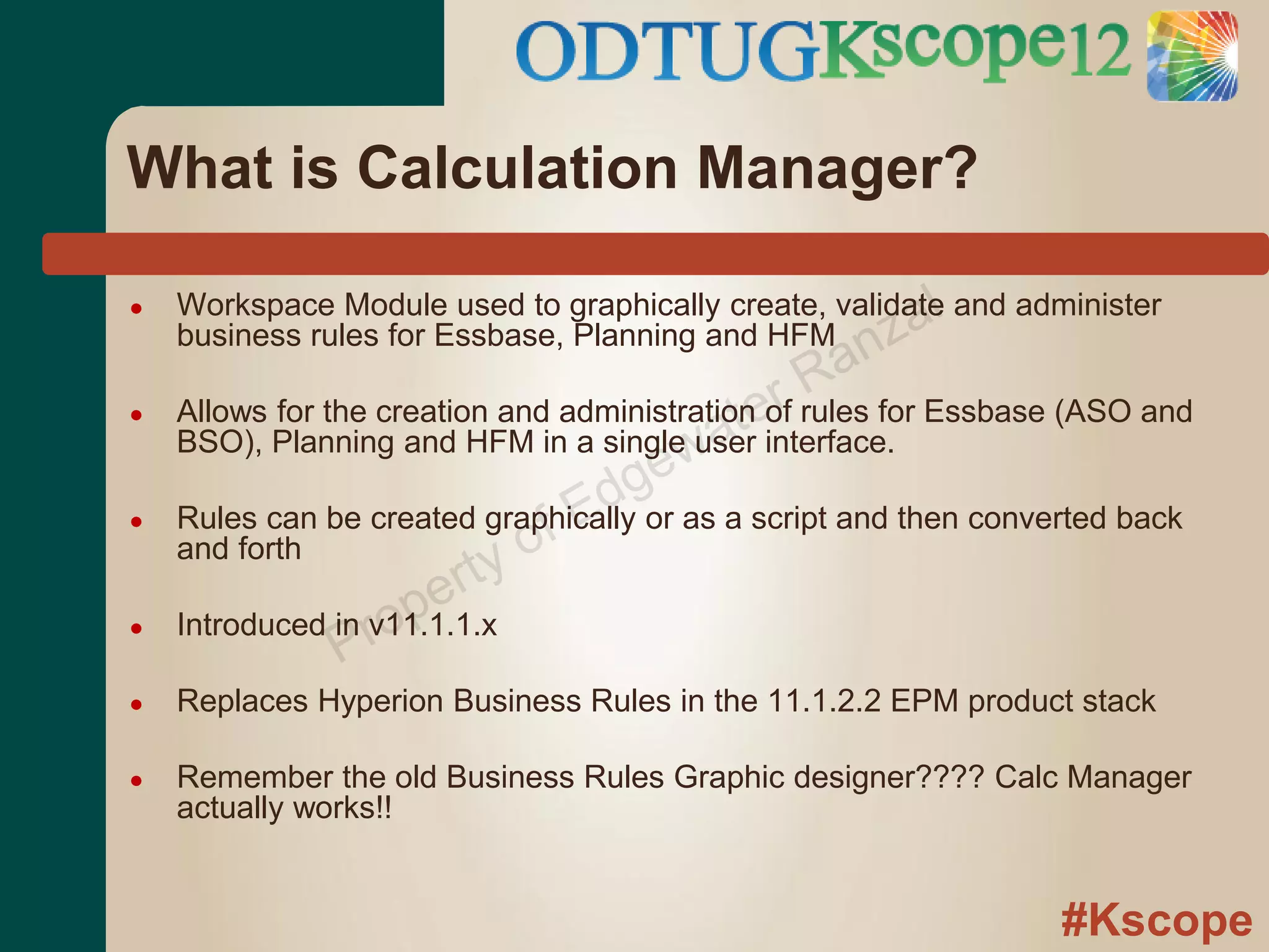 Beginning Calculation Manager for Essbase and Hyperion Planning | PDF