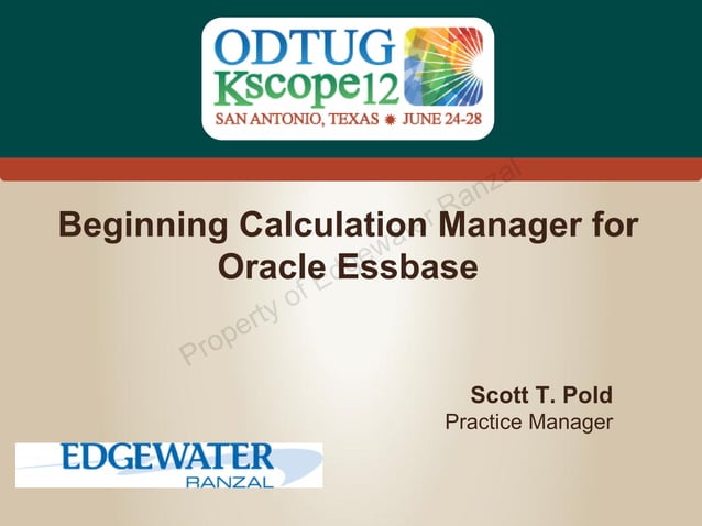 Beginning Calculation Manager for Essbase and Hyperion Planning | PDF