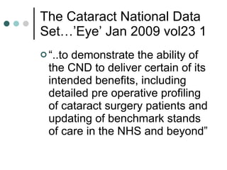 Ranzo2010cataract audit | PPT