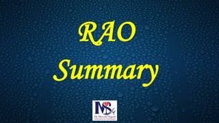 Radial Artery Occlusion ( RAO ) | PPT