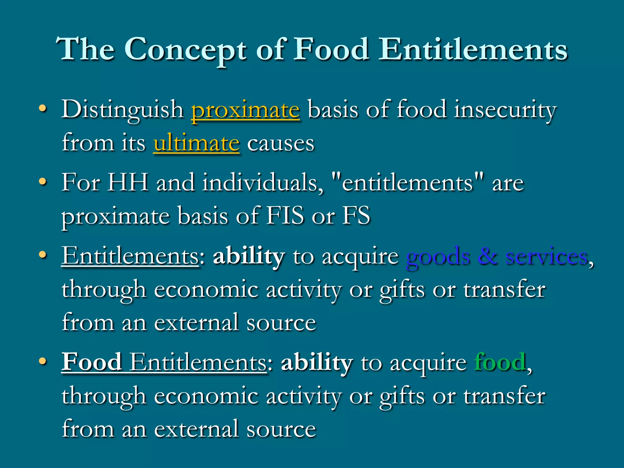 Rao 1a the basic concept and dimensions of food security | PPTX