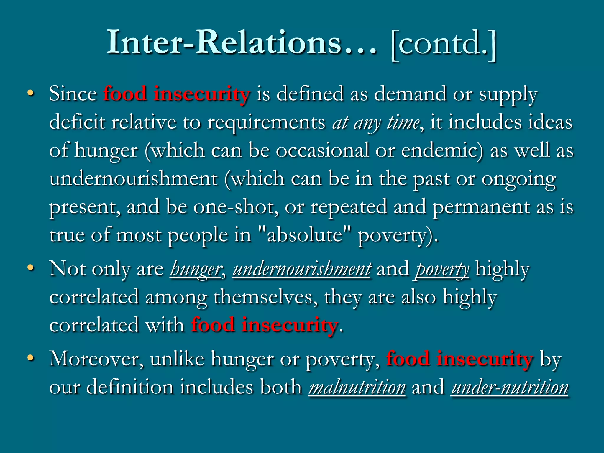 Rao 1a the basic concept and dimensions of food security | PPTX