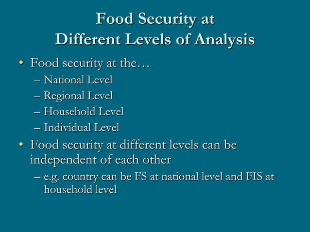 Rao 1a the basic concept and dimensions of food security | PPTX ...