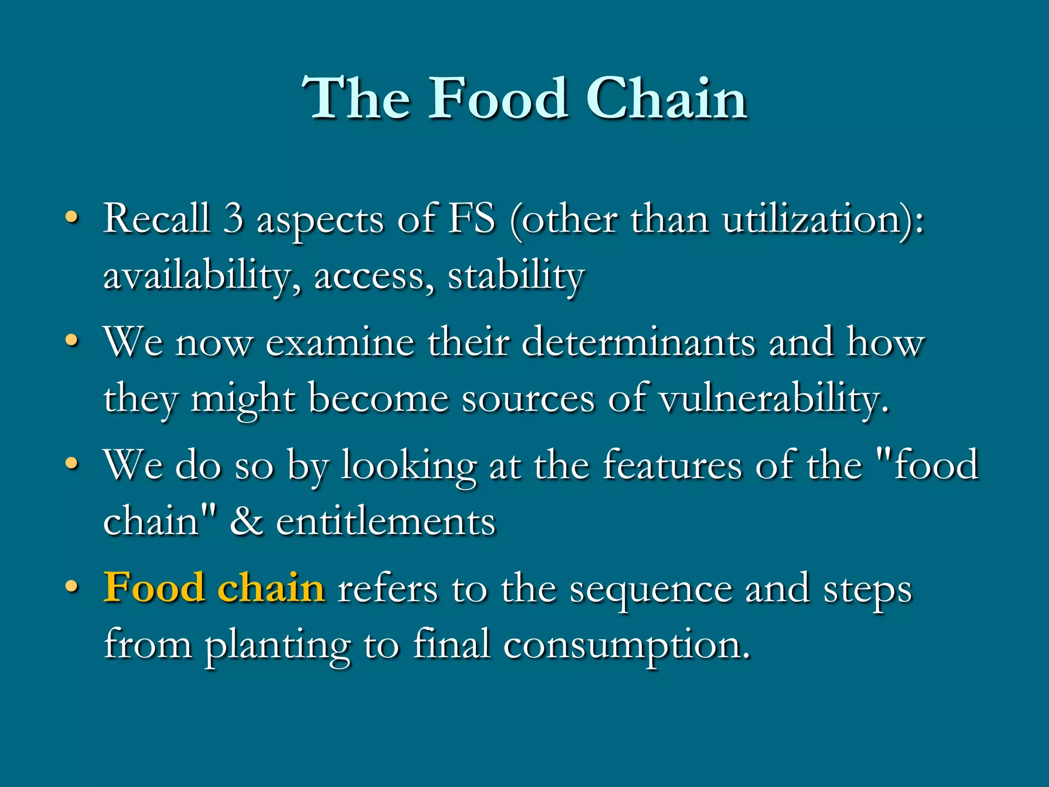 Rao 4a factors in food security 1 food chain-sources instability | PPTX