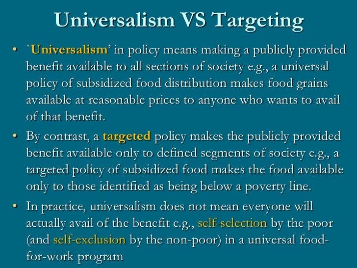 Rao 5d the scope and limits of targeted policies