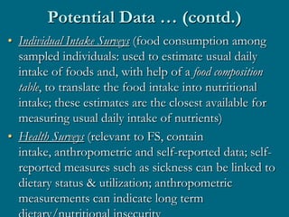 Rao 6a varieties of measurement for food security | PPTX | Nutrition ...