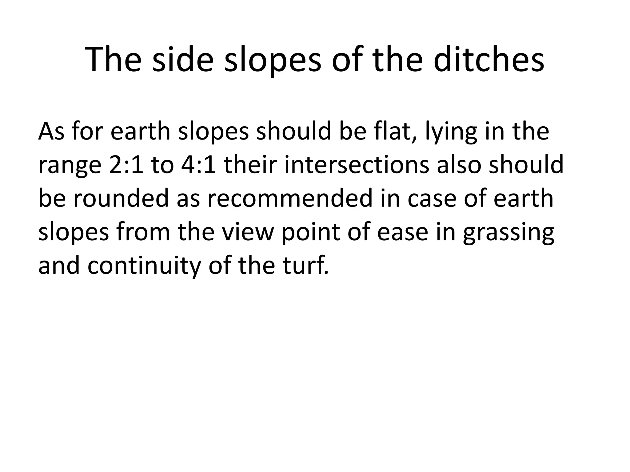 Raod side ditches | PPTX