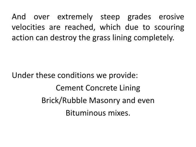 Raod side ditches | PPTX